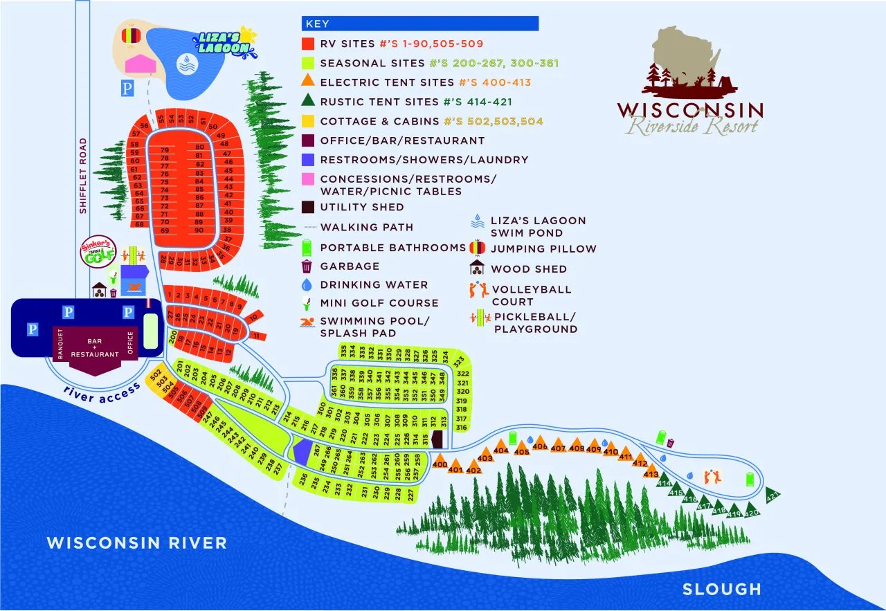 Seasonal Campers - Wisconsin Riverside Resort | Spring Green WI Resort